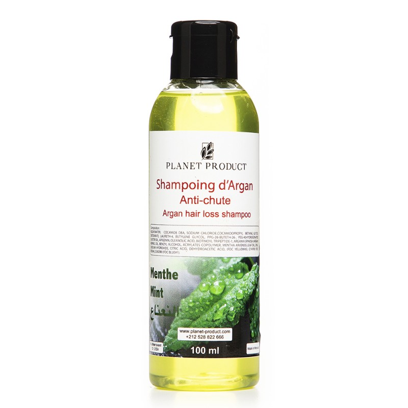 Anti-hair loss shampoo with argan oil and mint, Planet Product